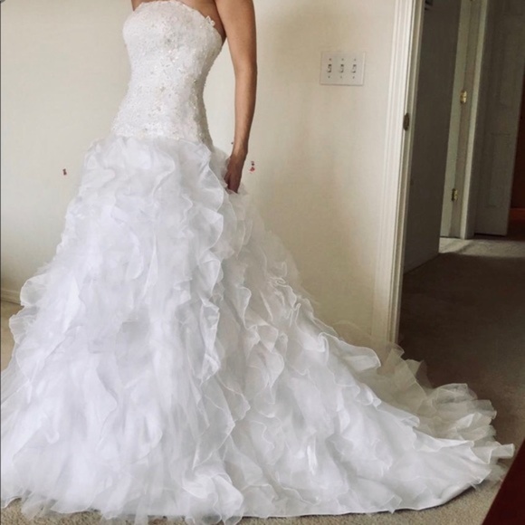 Monique Luo | Dresses | Monique Luo Wedding Dress Sz 8 With Corset Back ...